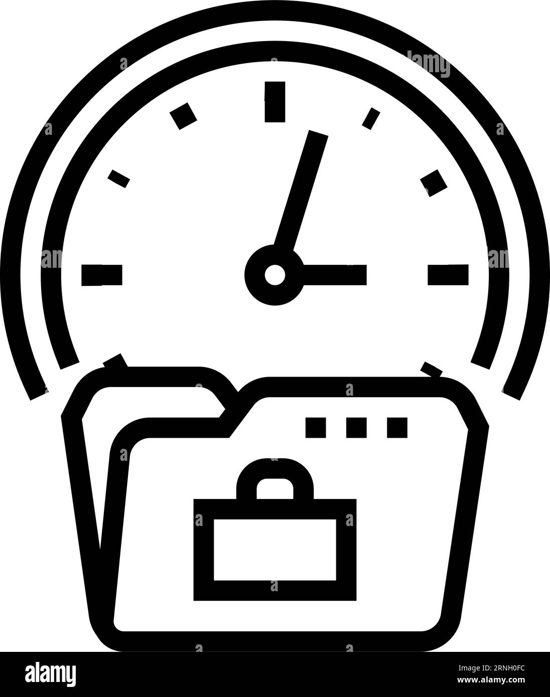 discipline clock succes challenge line icon vector illustration Stock ...