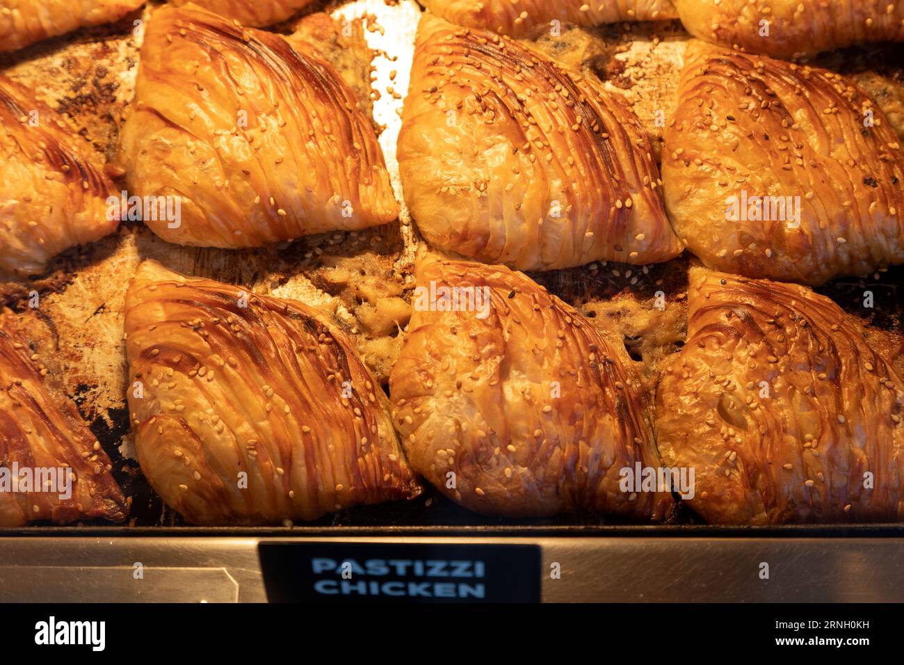 Chicken-filled pastizzi at a baker's in Valletta, Malta. The savoury ...
