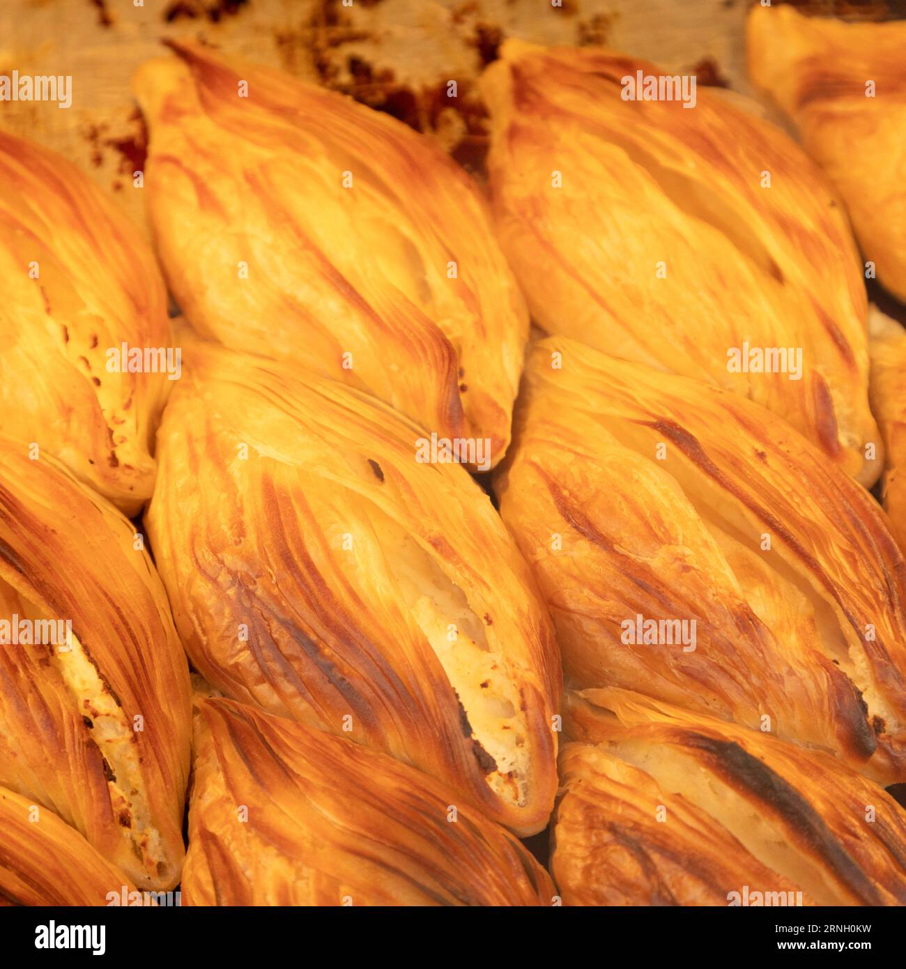 Pastizzi at a baker's in Valletta, Malta. The savoury pastries are a ...