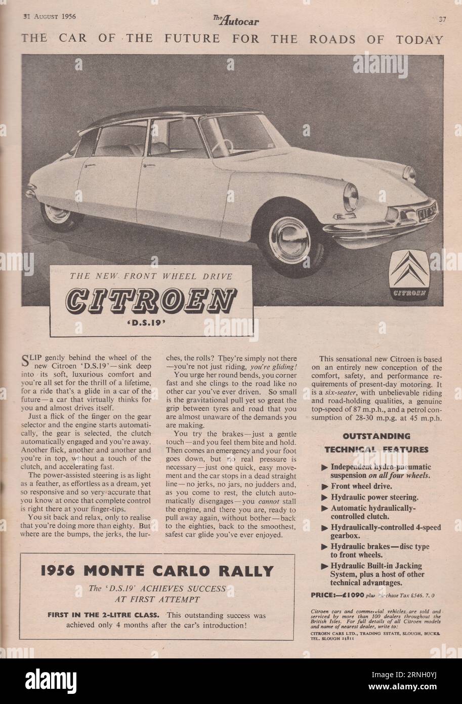 Citroen vintage advert Stock Photo - Alamy
