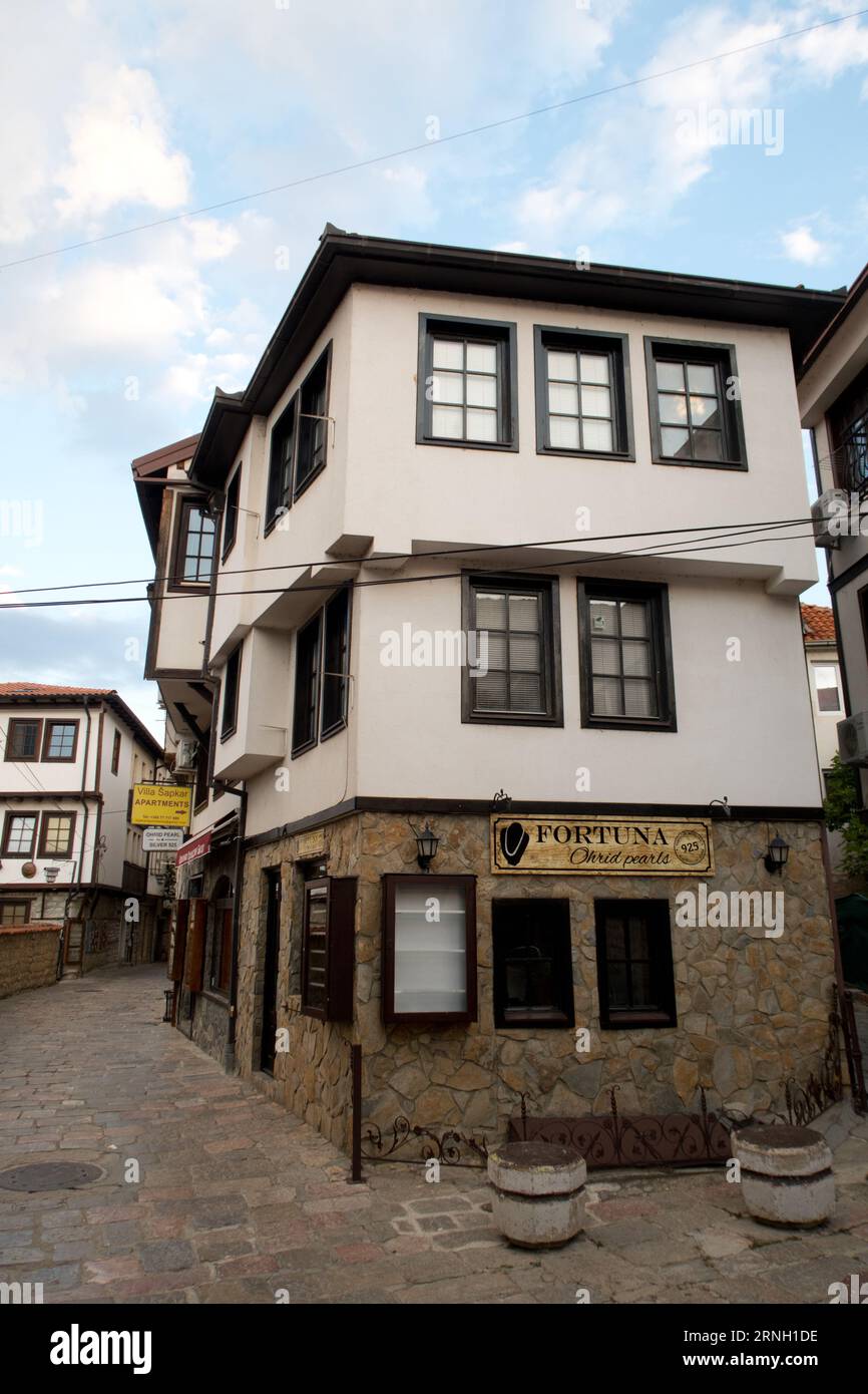Old house in Ohrid. A well preserved example of oriental architecture ...