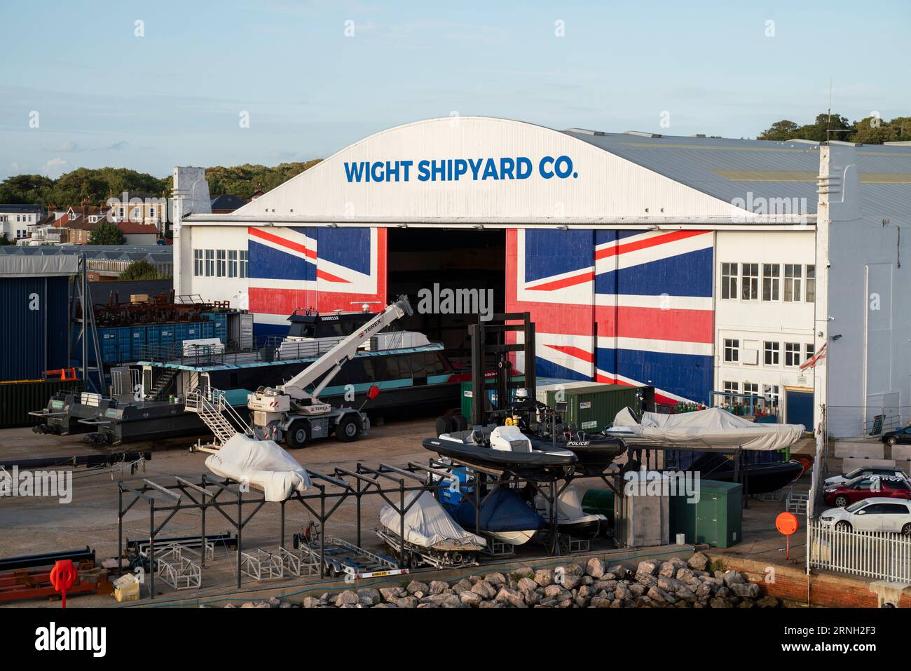 The Wight Shipyard Co in East Cowes marina on the Isle of Wight Stock Photo - Alamy