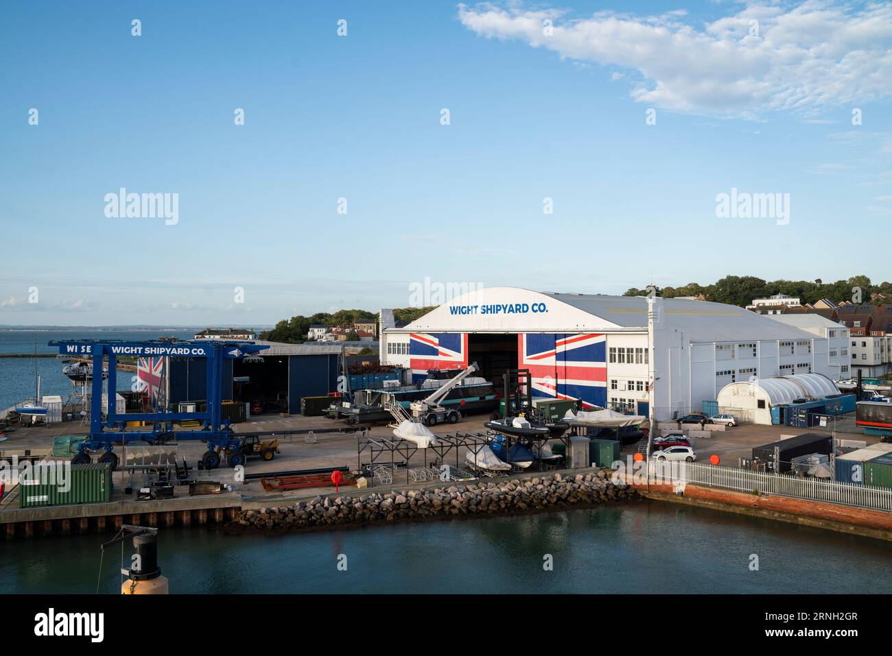 The Wight Shipyard Co in East Cowes marina on the Isle of Wight Stock ...