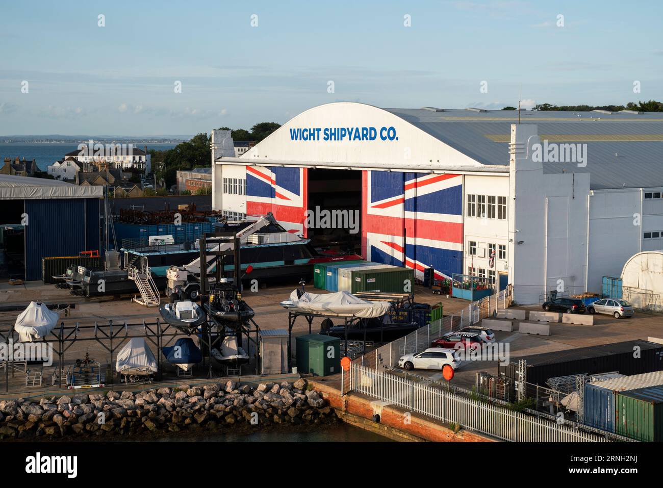 The Wight Shipyard Co in East Cowes marina on the Isle of Wight Stock ...