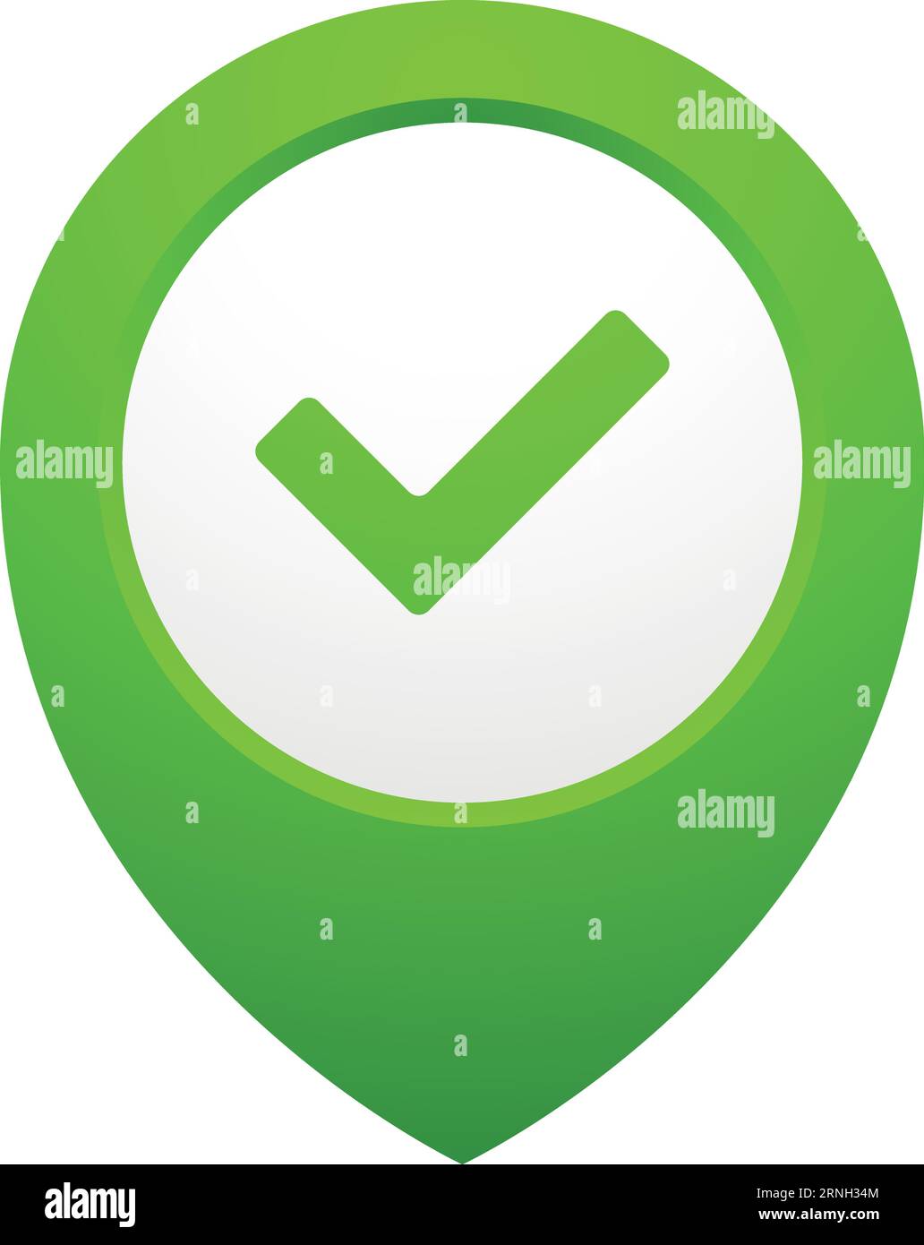 Geo pin with check mark. Green map pointer Stock Vector Image & Art - Alamy