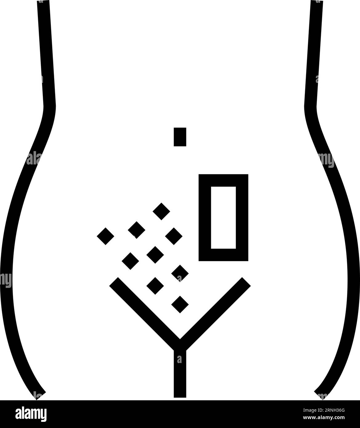 bikini hair removal female line icon vector illustration Stock Vector ...