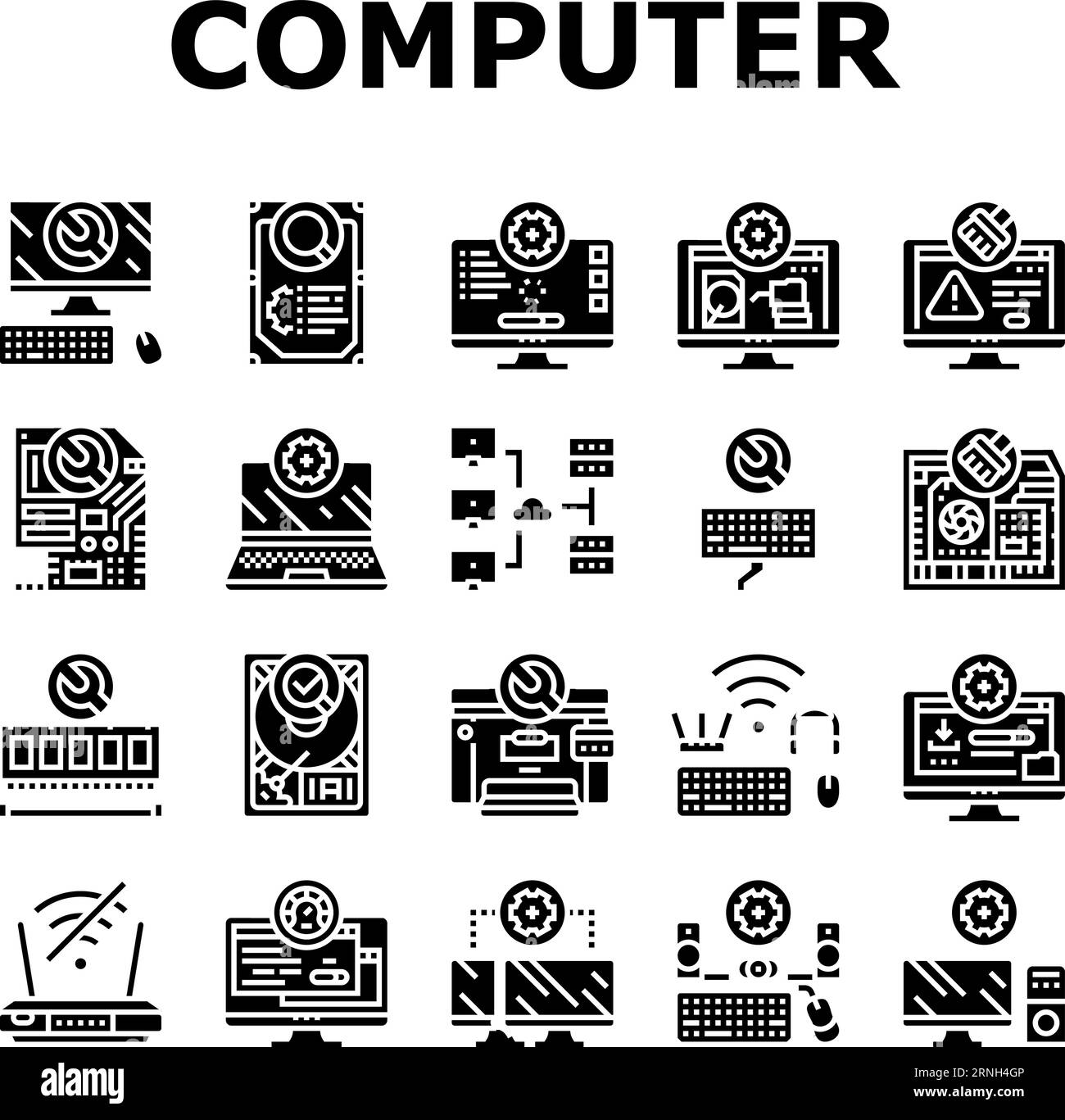 Man with computer circuit board Black and White Stock Photos & Images ...