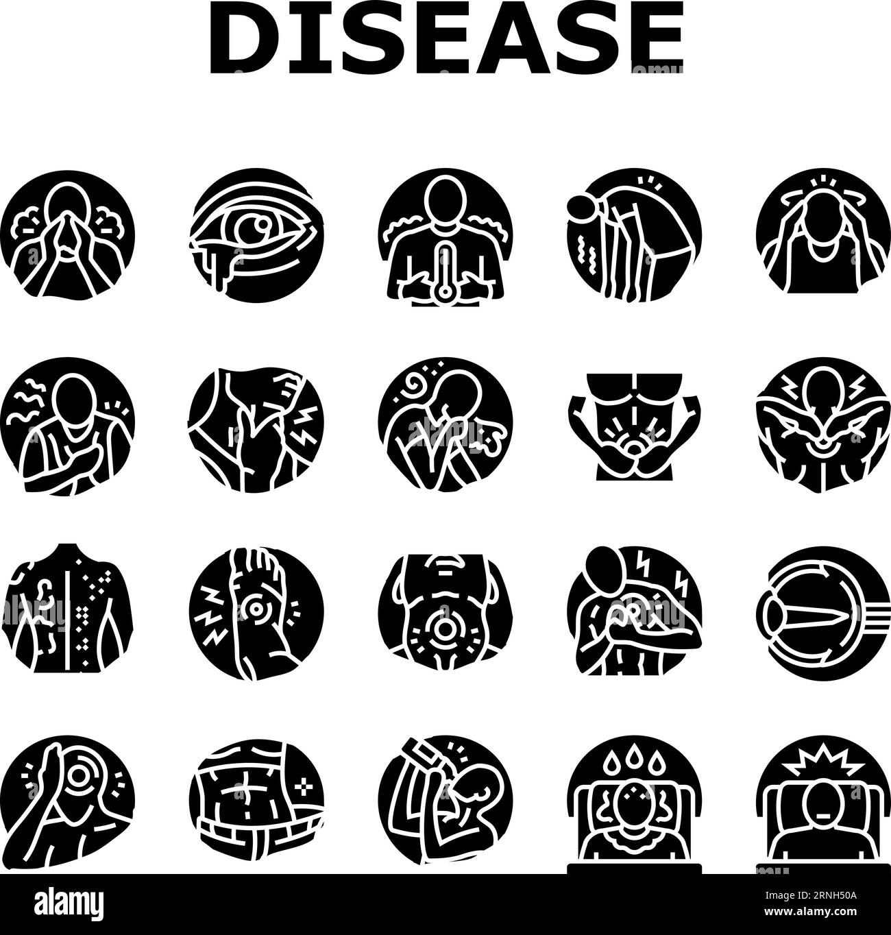 disease health heart icons set vector Stock Vector Image & Art - Alamy