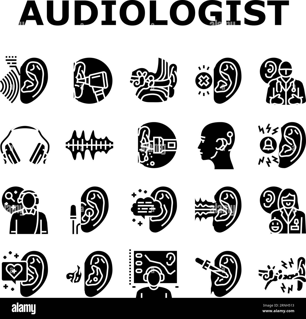 Ear doctor woman Black and White Stock Photos & Images - Alamy
