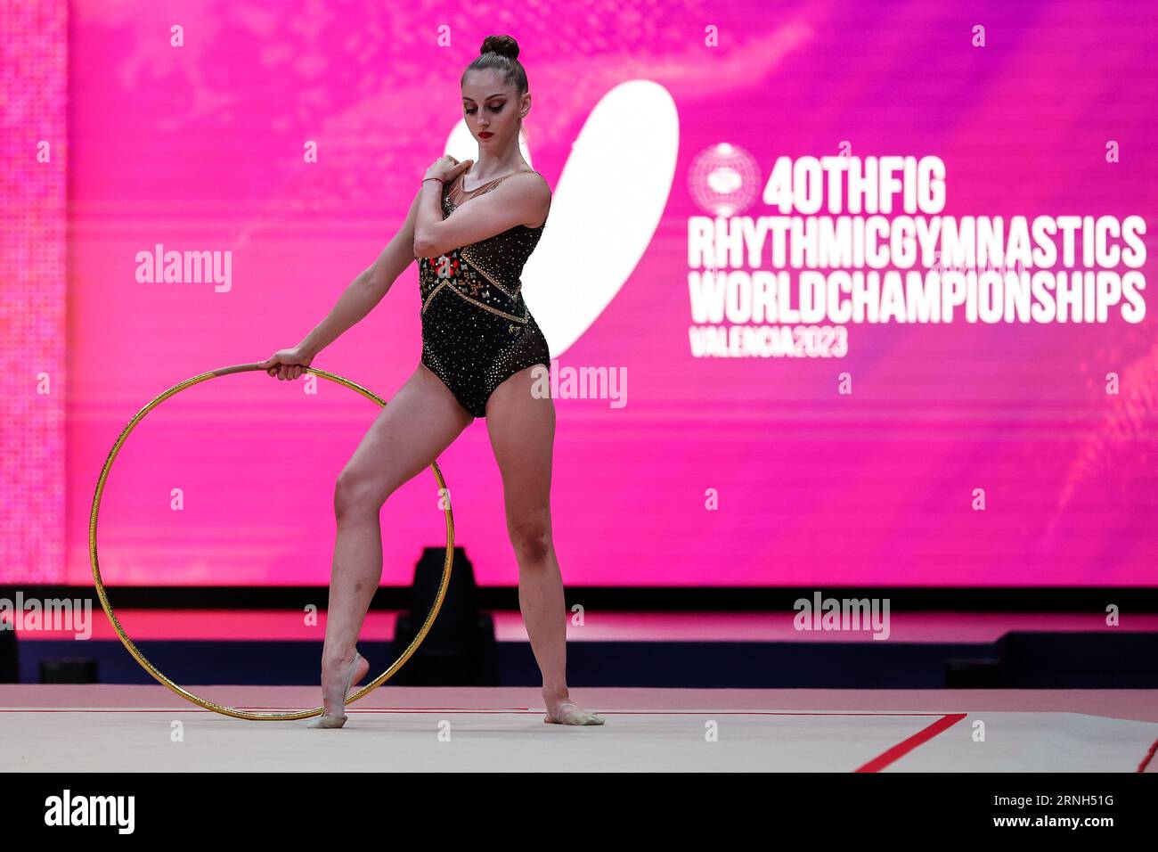 Kaleyn Boryana (BUL) seen in action during 40th FIG Rhythmic Gymnastics ...