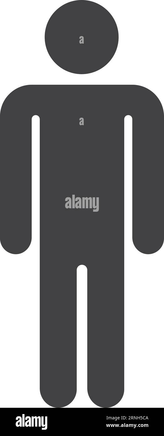 Man silhouette black icon. Male figure symbol Stock Vector Image & Art ...