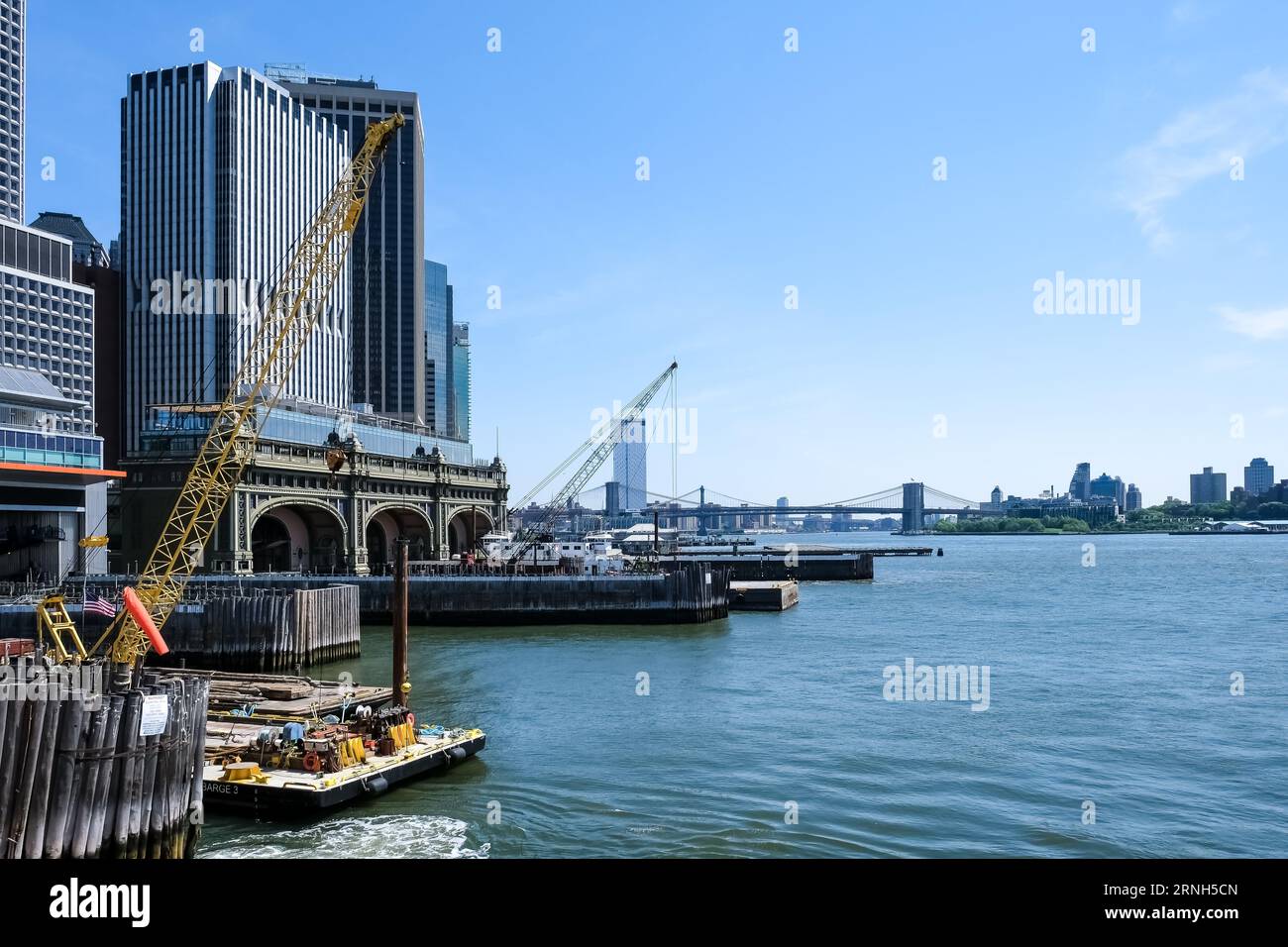 View from Whitehall Terminal, a ferry terminal used by the Staten ...