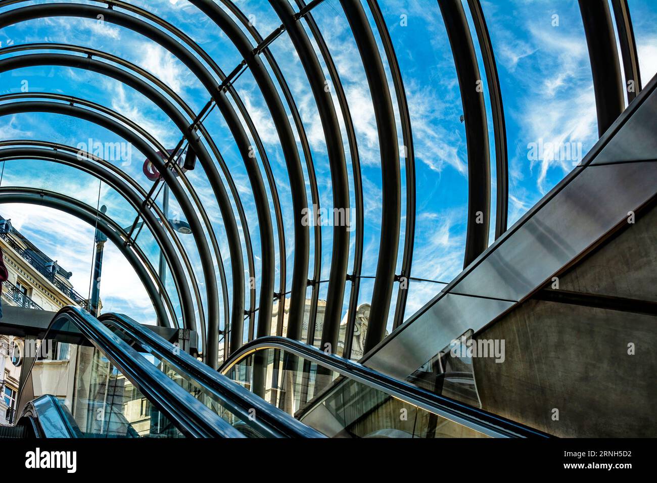 Bilbao Spain Subway Glass Entrance Canopy. It is an architectural ...