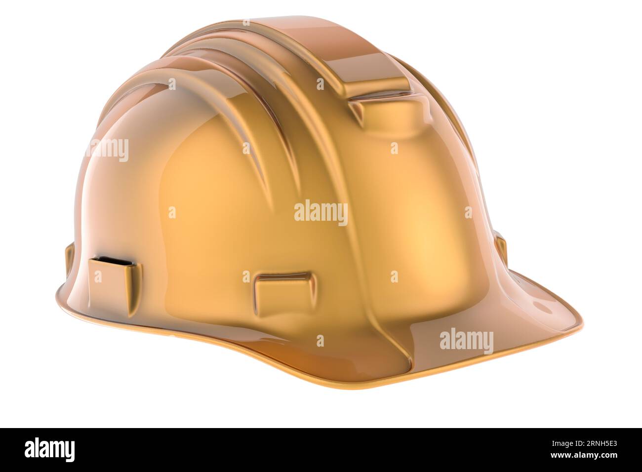 Construction Gold Hard Hat, 3D rendering isolated on white background ...
