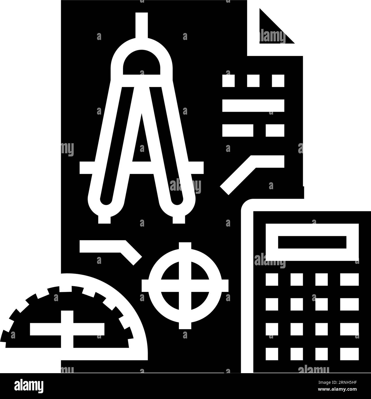 precision drafting architectural drafter glyph icon vector illustration ... precision drafting architectural drafter glyph icon vector illustration ...