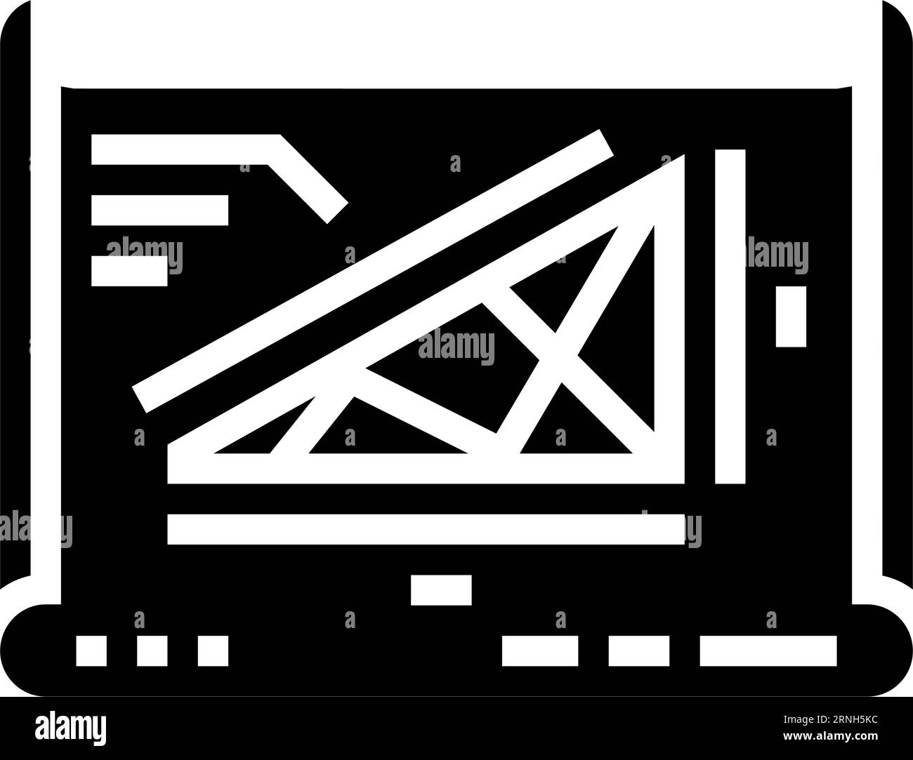 structural drafting architectural drafter glyph icon vector ...