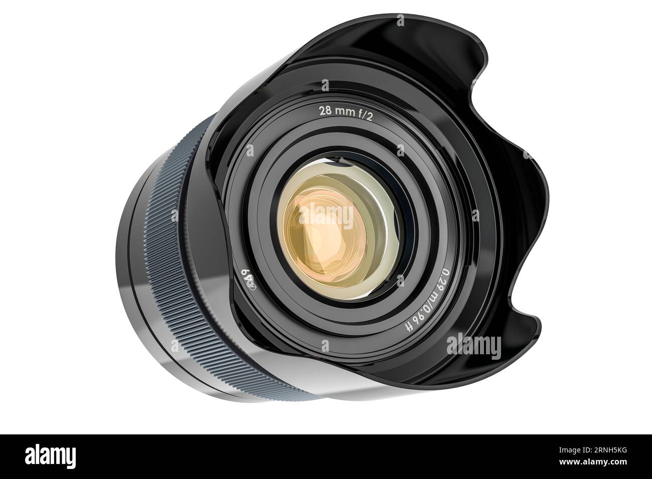 Large-Aperture Wide-Angle Lens, photography camera lens. 3D rendering ...