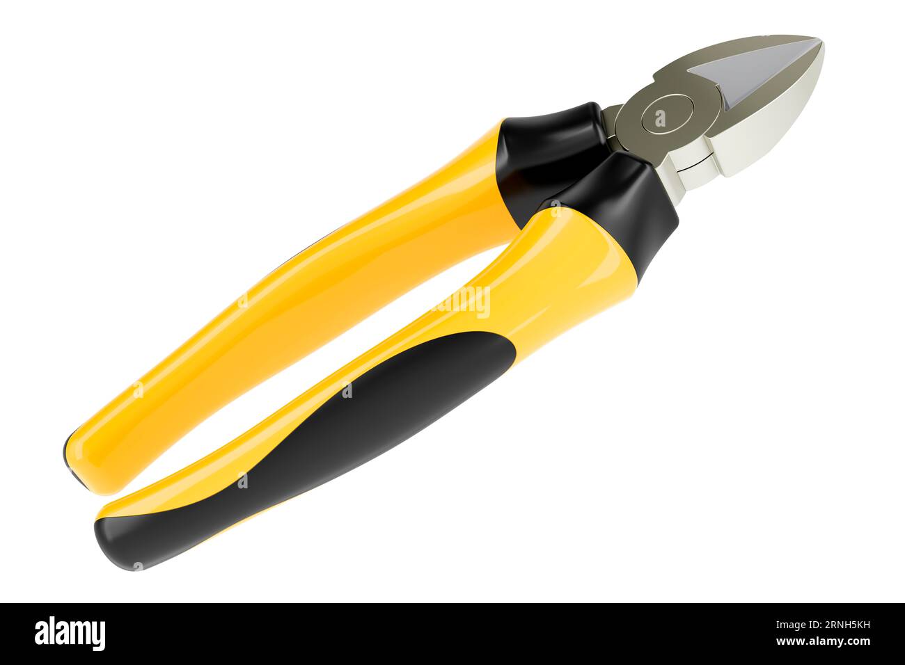 Diagonal cutting pliers, wire cutters. 3D rendering isolated on white ...