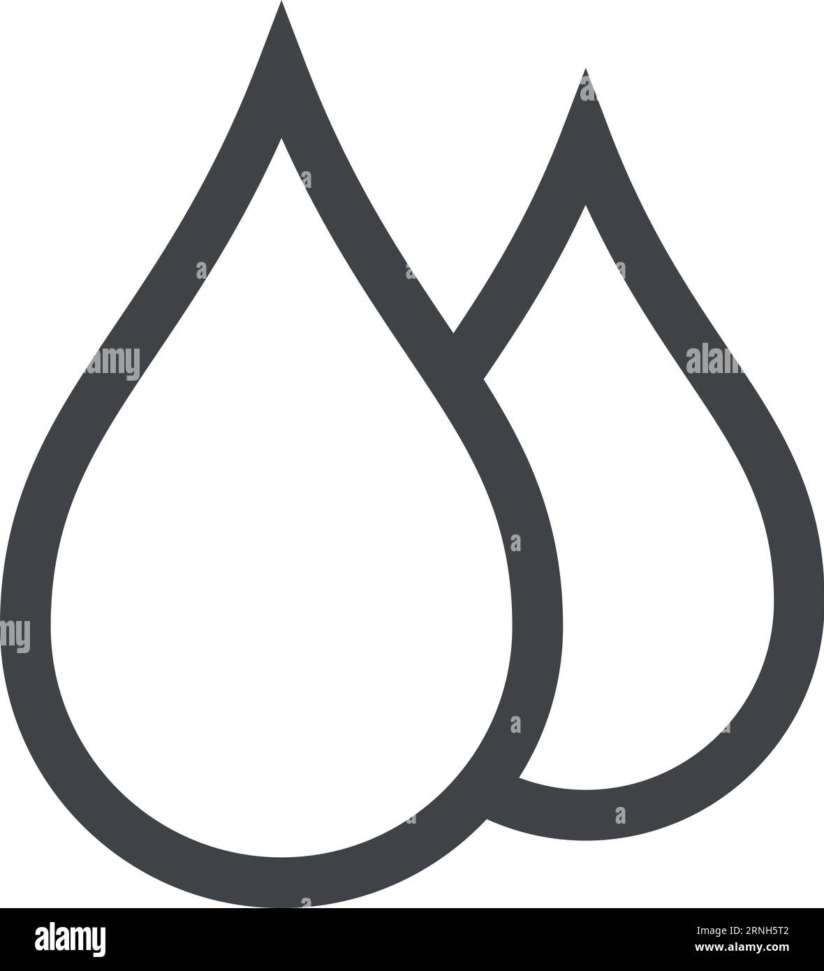 Water drop line icon. Liquid symbol. Aqua sign Stock Vector Image & Art ...