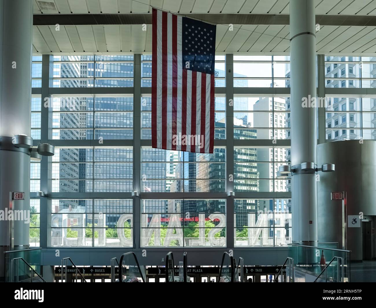 View of Whitehall Terminal, a ferry terminal used by the Staten Island ...