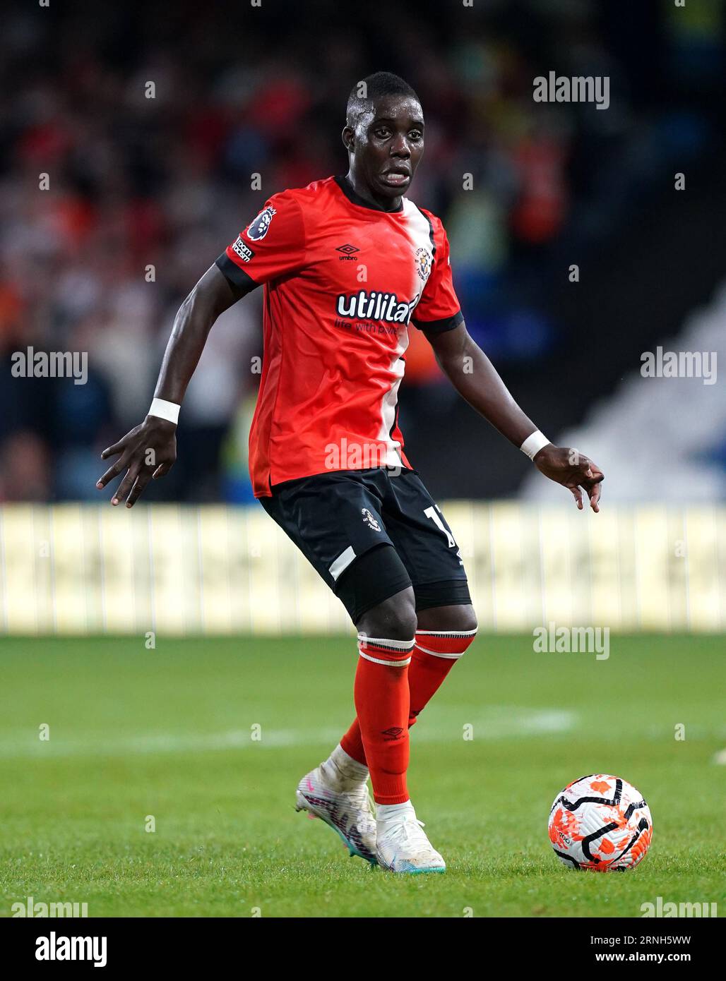 Luton Town's Marvelous Nakamba during the Premier League match at Kenilworth Road, Luton ...