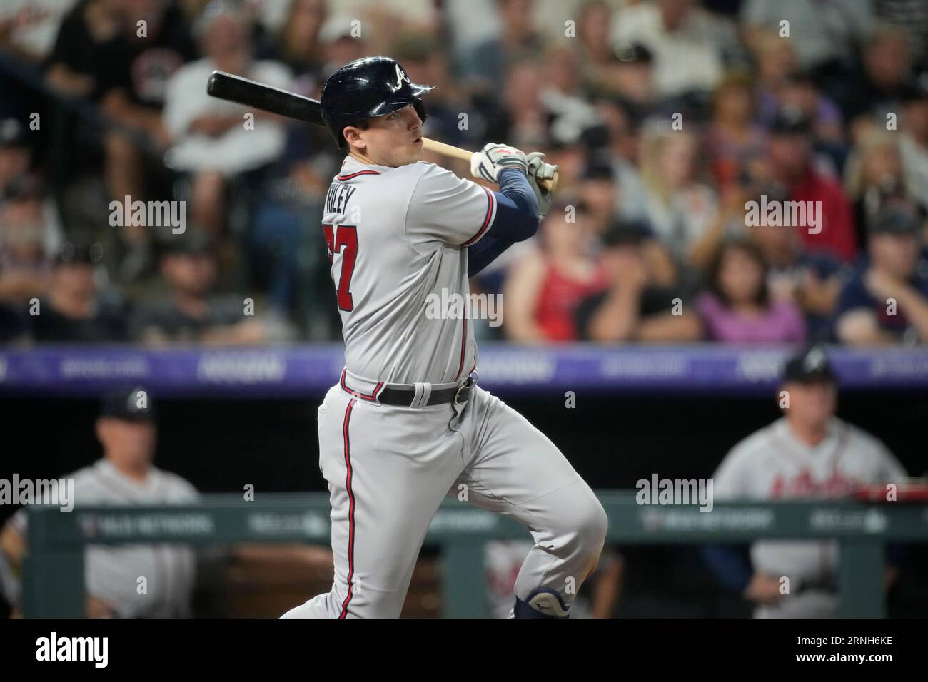 Atlanta Braves third baseman Austin Riley (27) in the sixth inning of a ...