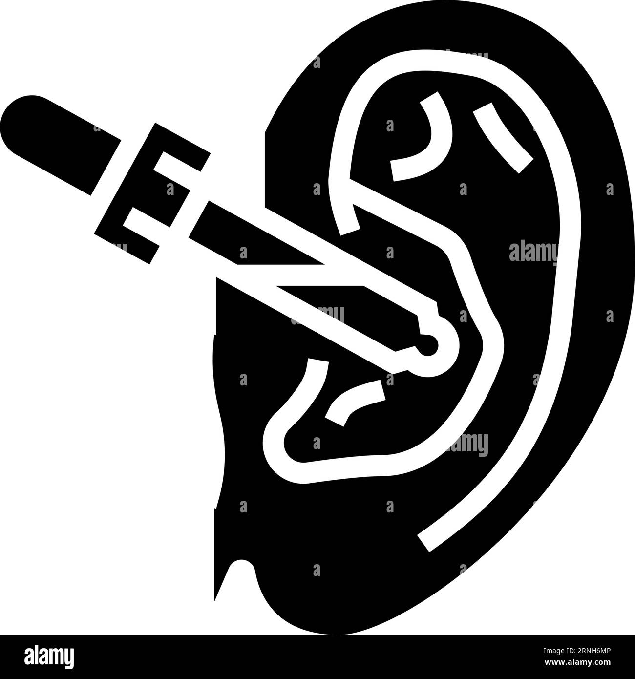 ear care audiologist doctor glyph icon vector illustration Stock Vector ...