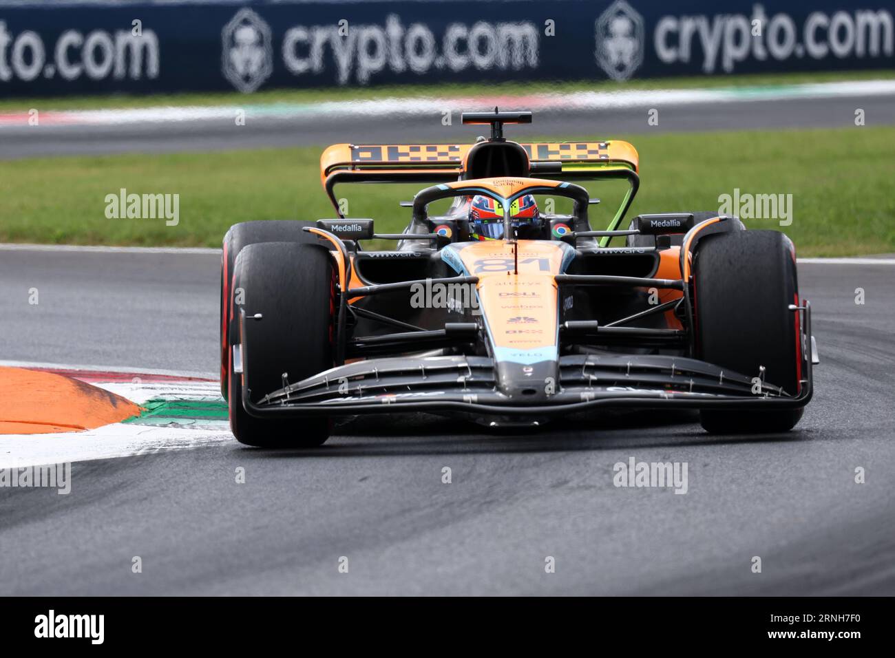 Monza, Italy. 01st Sep, 2023. Oscar Piastri of McLaren during practice ahead of the F1 Grand ...