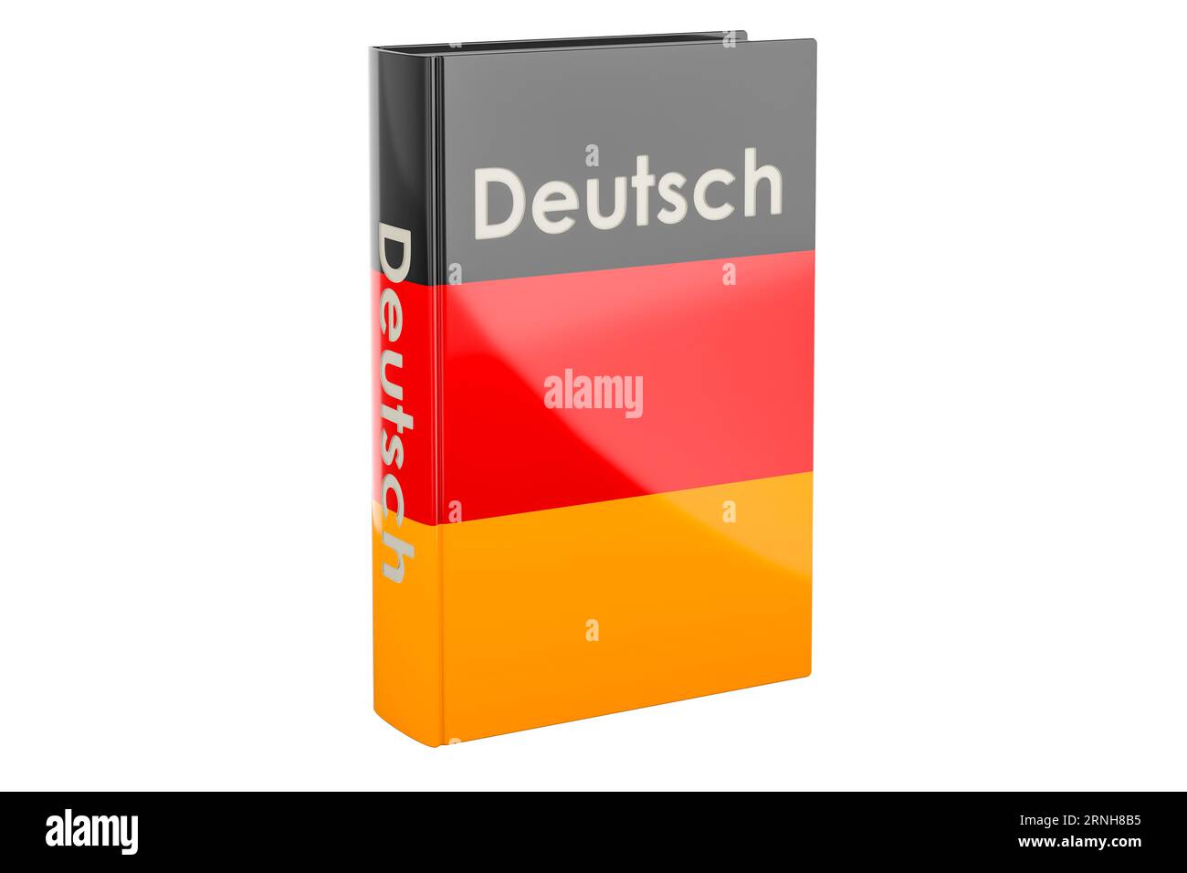 German language course. German language textbook, 3D rendering isolated ...