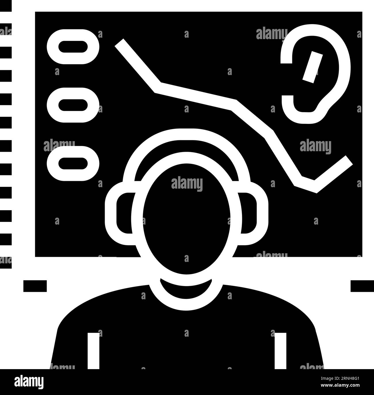Audiometry Test Audiologist Doctor Glyph Icon Vector Illustration Stock Vector Image And Art Alamy