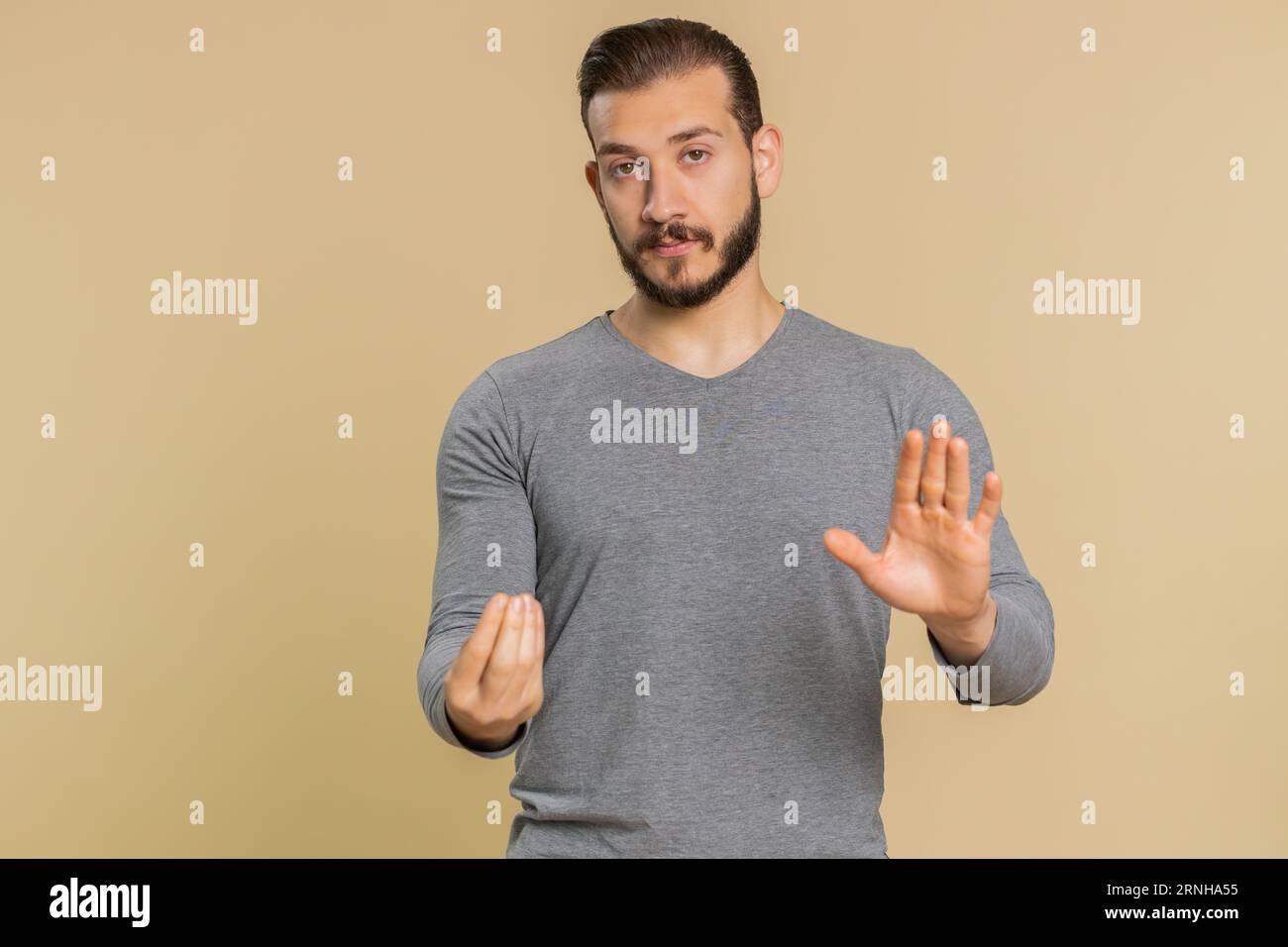 Hey you, be careful. Lebanese man warning with admonishing finger ...