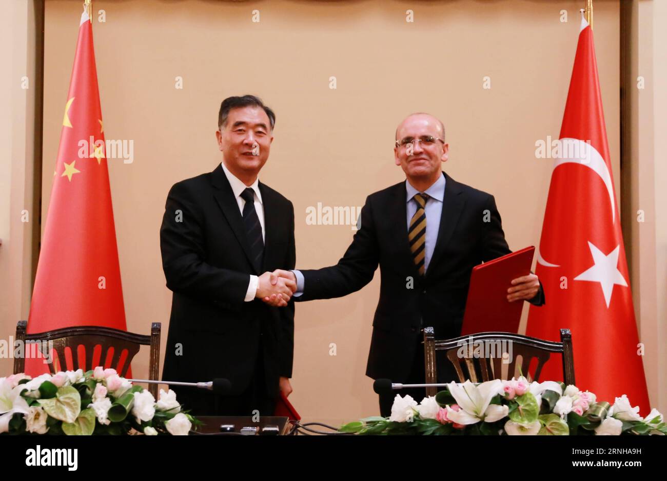 (161106) -- ANKARA, Nov. 6, 2016 -- Chinese Vice Premier Wang Yang (L ...