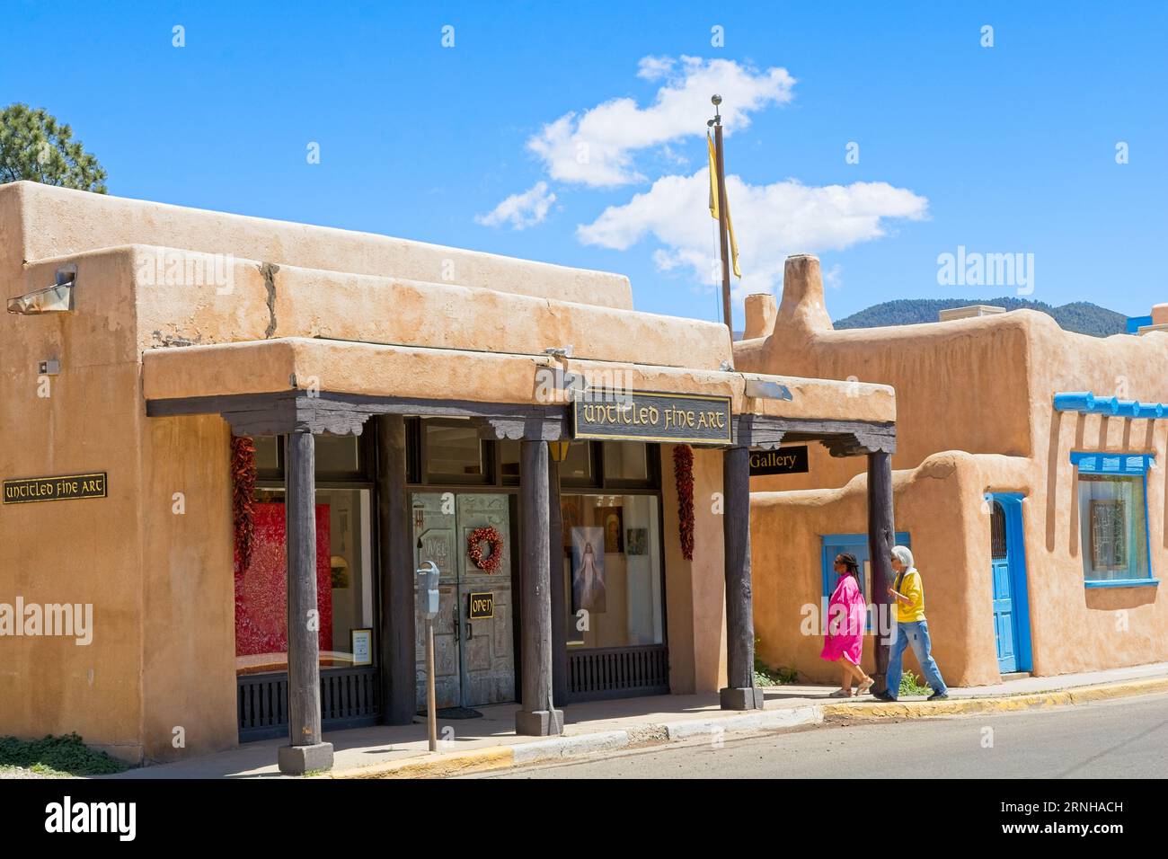 Traditional adobe structure designed galleries in historic district of ...