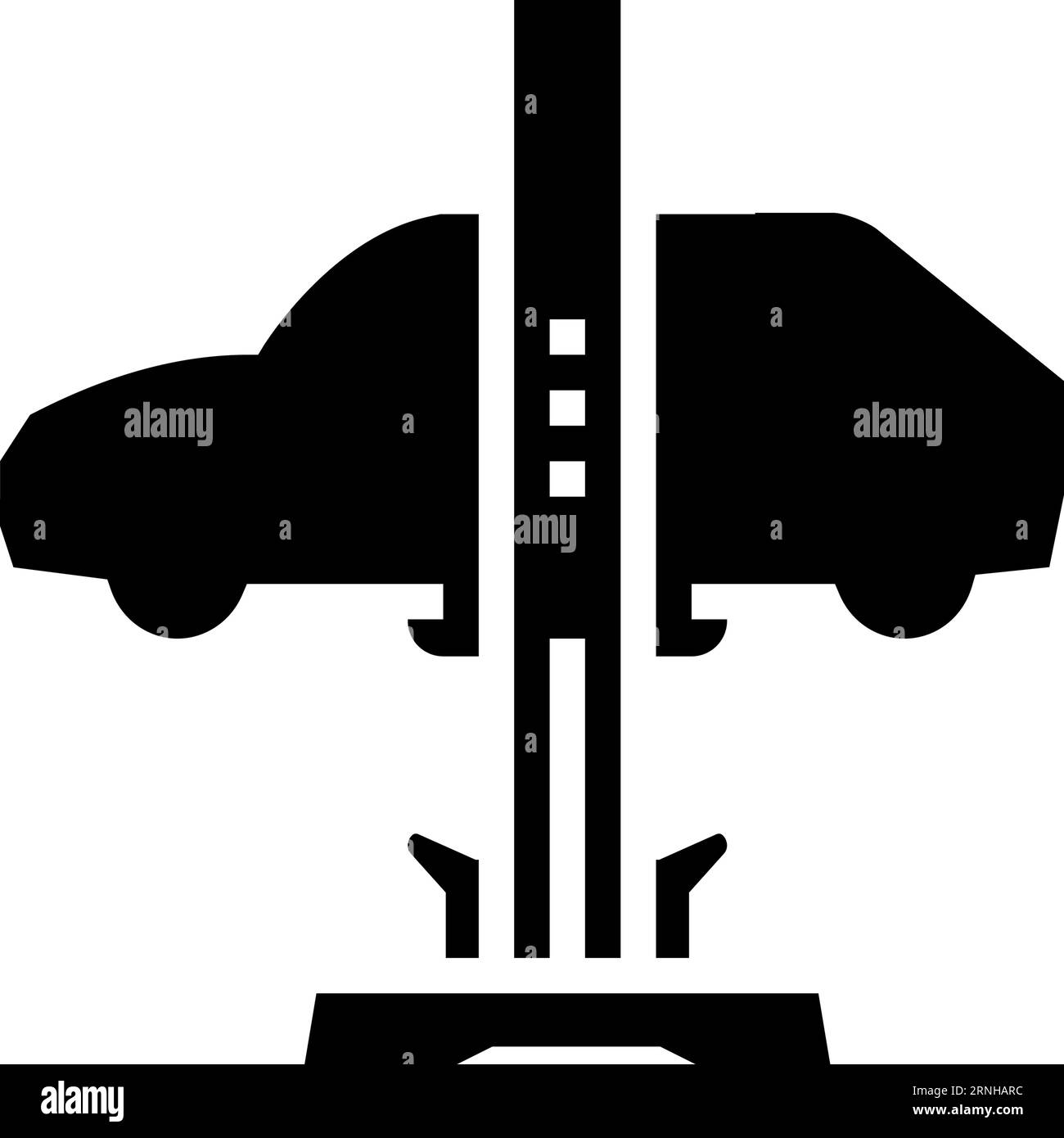 car lift mechanic glyph icon vector illustration Stock Vector Image ...