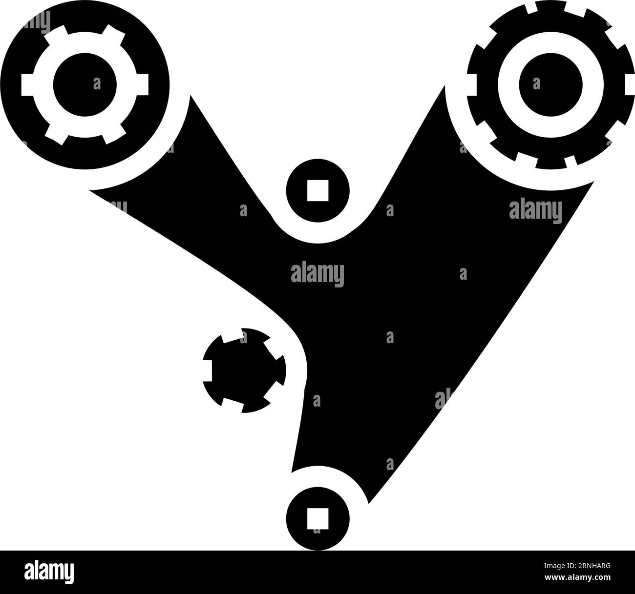 timing belt car mechanic glyph icon vector illustration Stock Vector ...