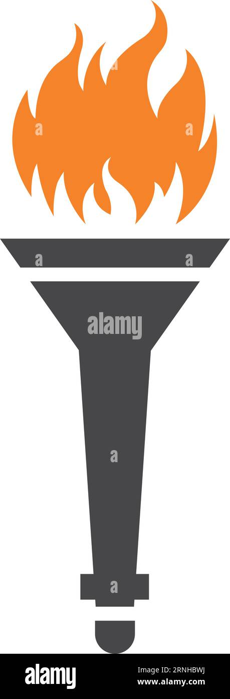 Flaming torch icon. Liberty sign. Victory fire Stock Vector Image & Art ...