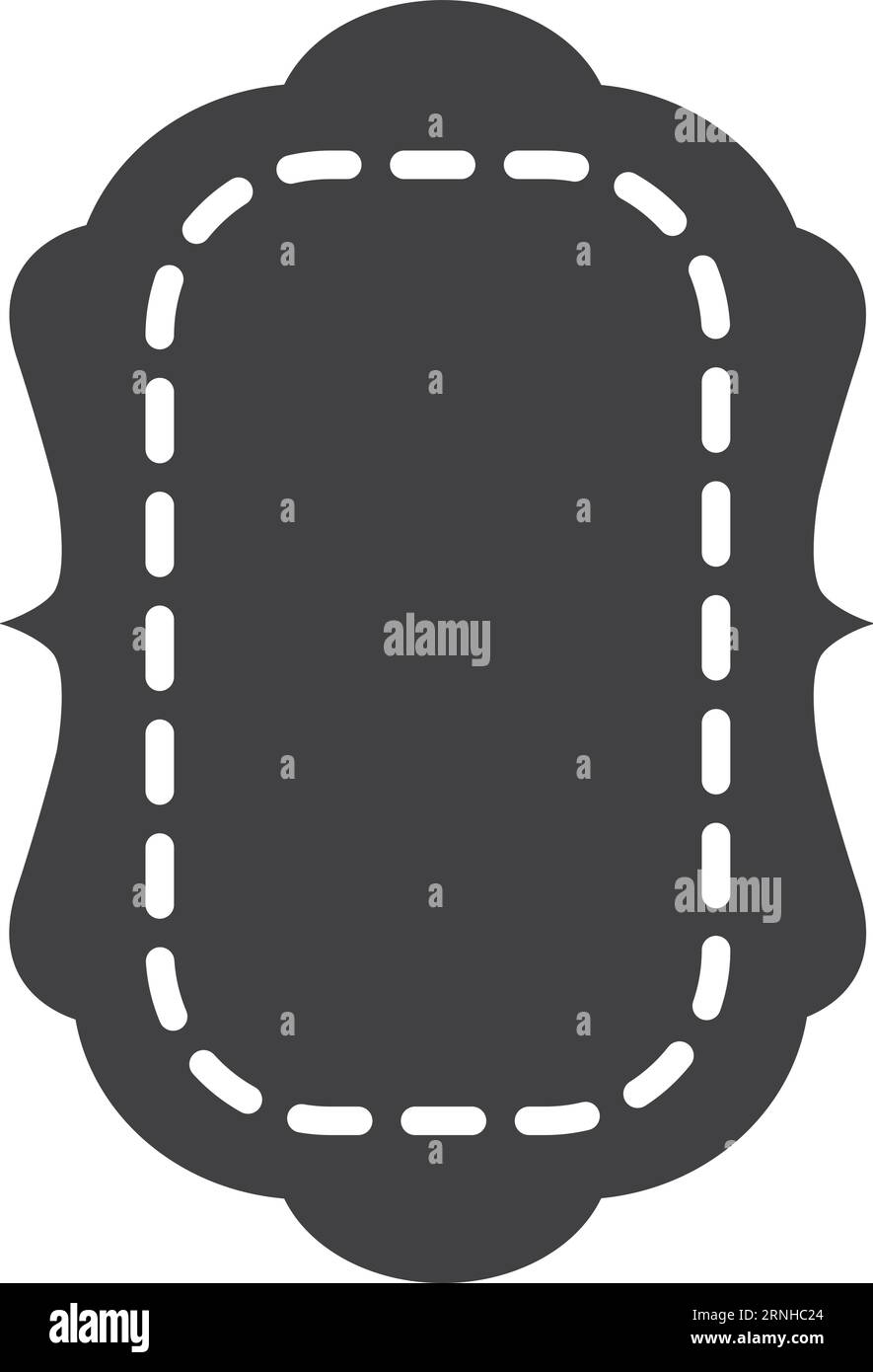 Decorative label template. Black ornate shape tag Stock Vector Image ...