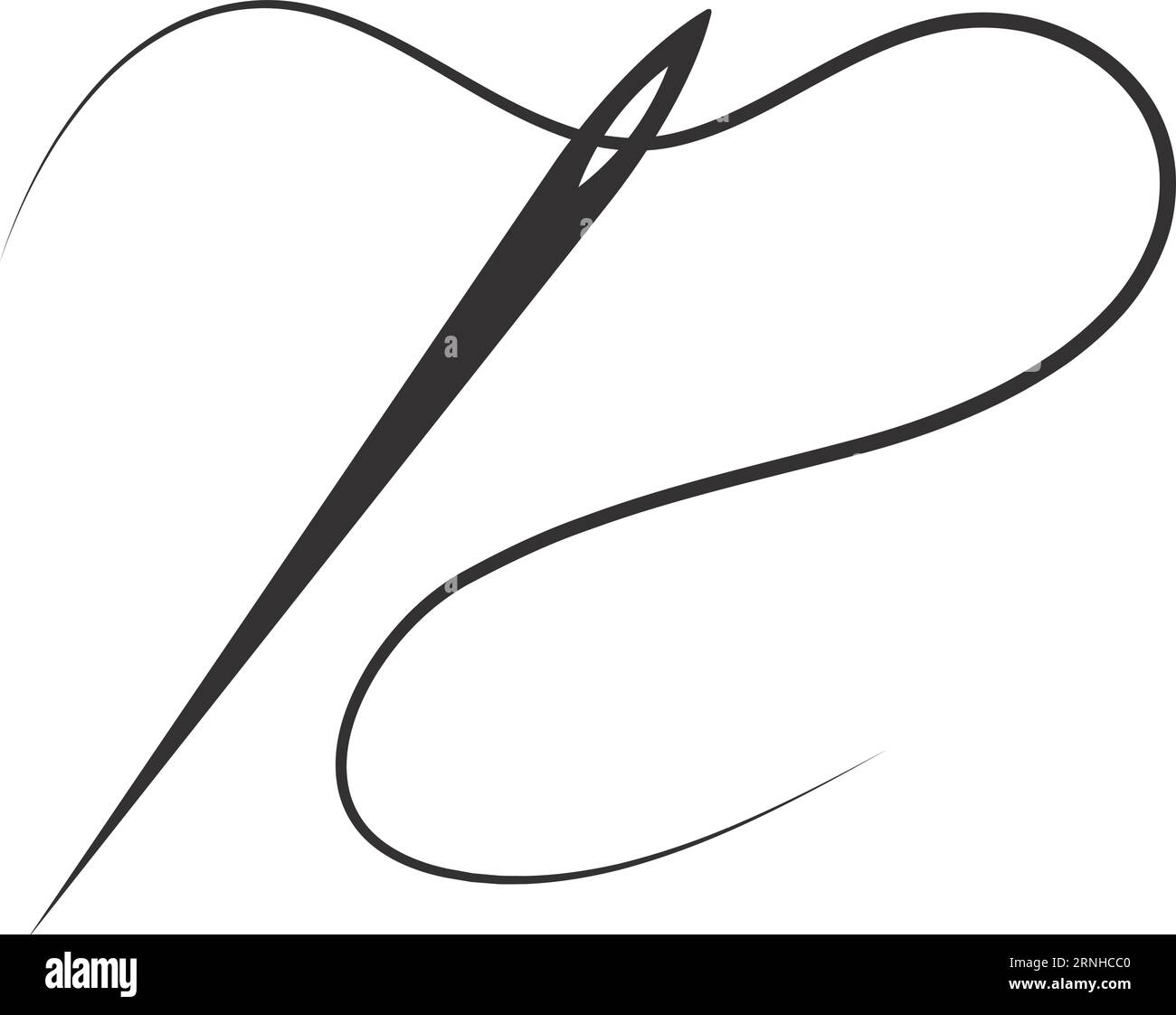 Needle with thread black icon. Sewing symbol Stock Vector Image & Art ...