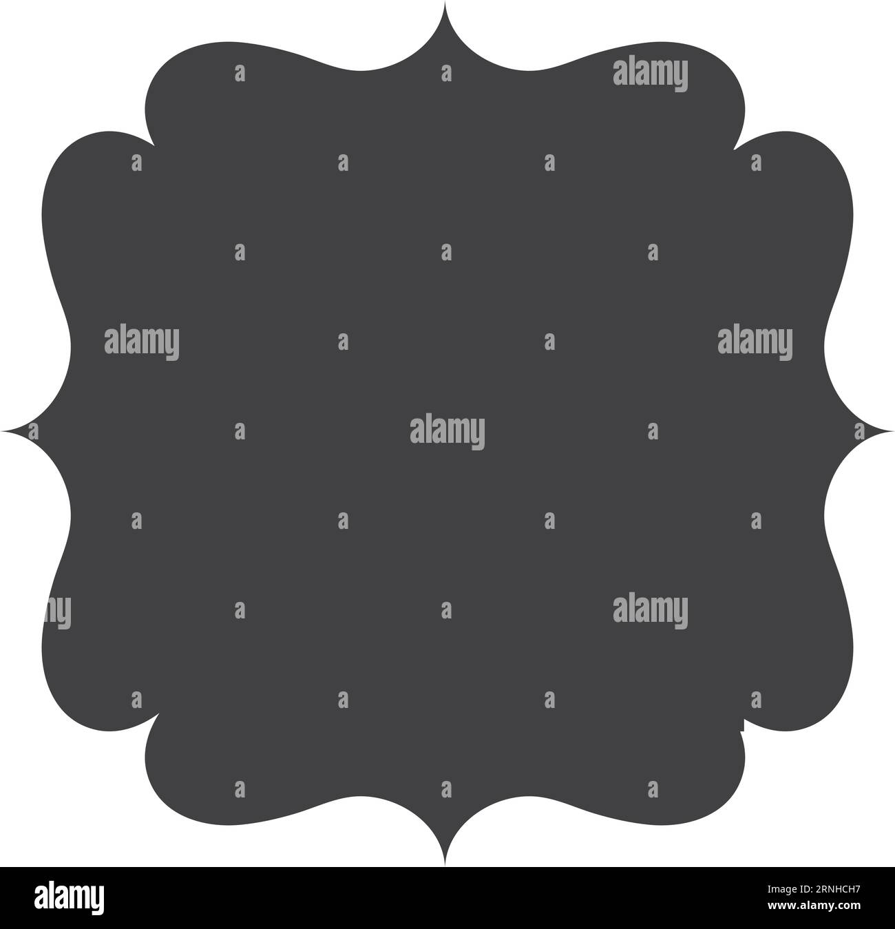 Elegant black shape. Empty label in vintage style Stock Vector Image ...