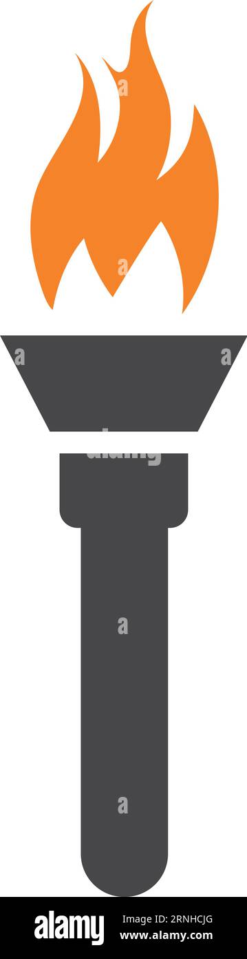 Ceremonial torch icon. Victory symbol. Liberty sign Stock Vector Image ...