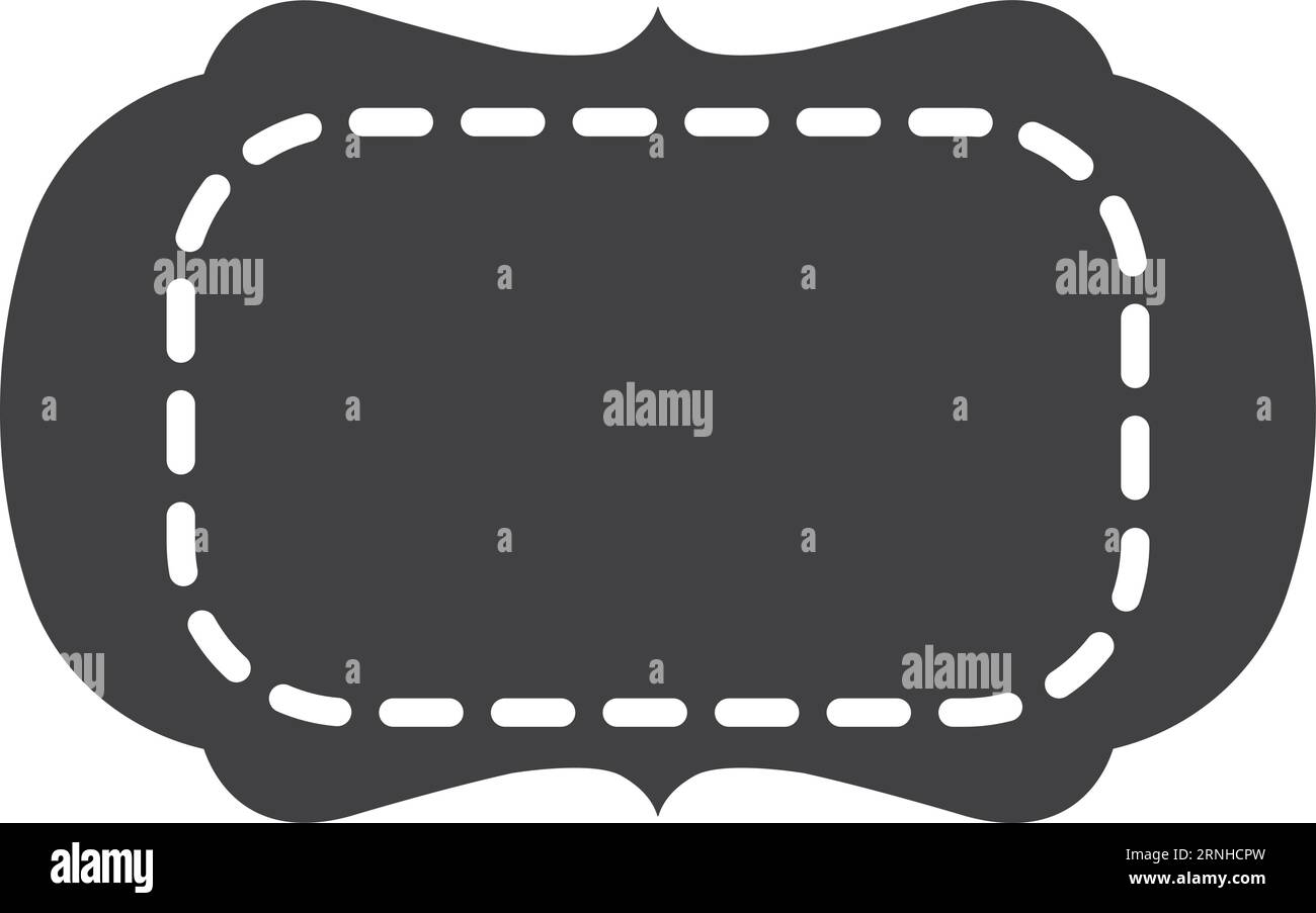 Empty black patch. Decorative emblem. Product label Stock Vector Image ...