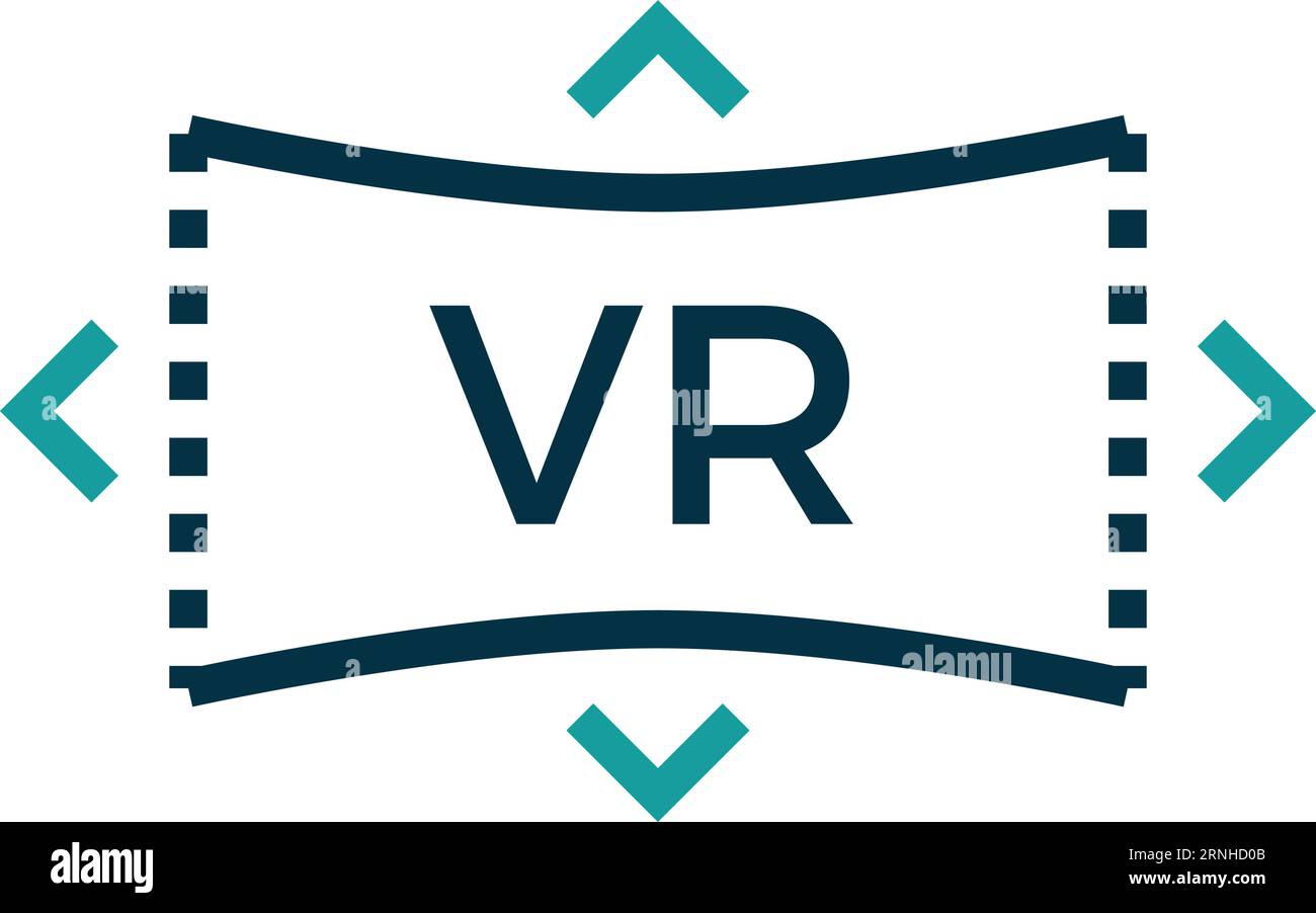 Vr icon. Virtual reality logo. Futuristic tech Stock Vector Image & Art ...