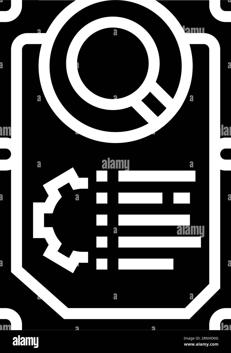 hardware diagnosis repair computer glyph icon vector illustration Stock ...