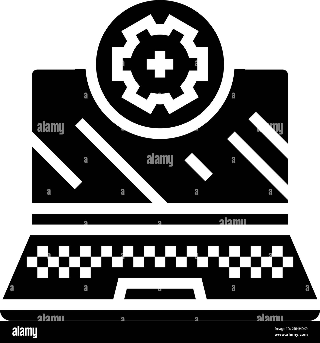 Engineer computer black motherboard Stock Vector Images - Alamy
