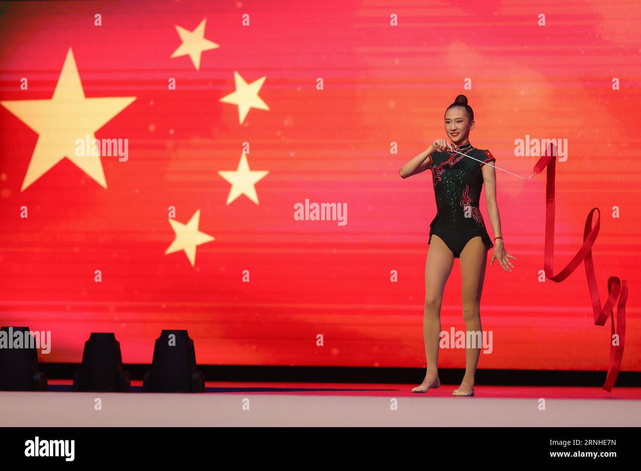 Zilu Wang (CHN) seen during 40th FIG Rhythmic Gymnastics World Championships Valencia 2023 at ...