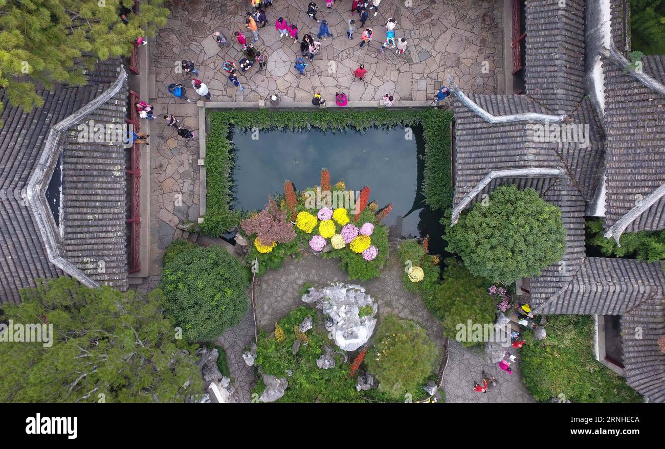 Photo taken on Nov. 13, 2016 shows an aerial view of Liuyuan or ...