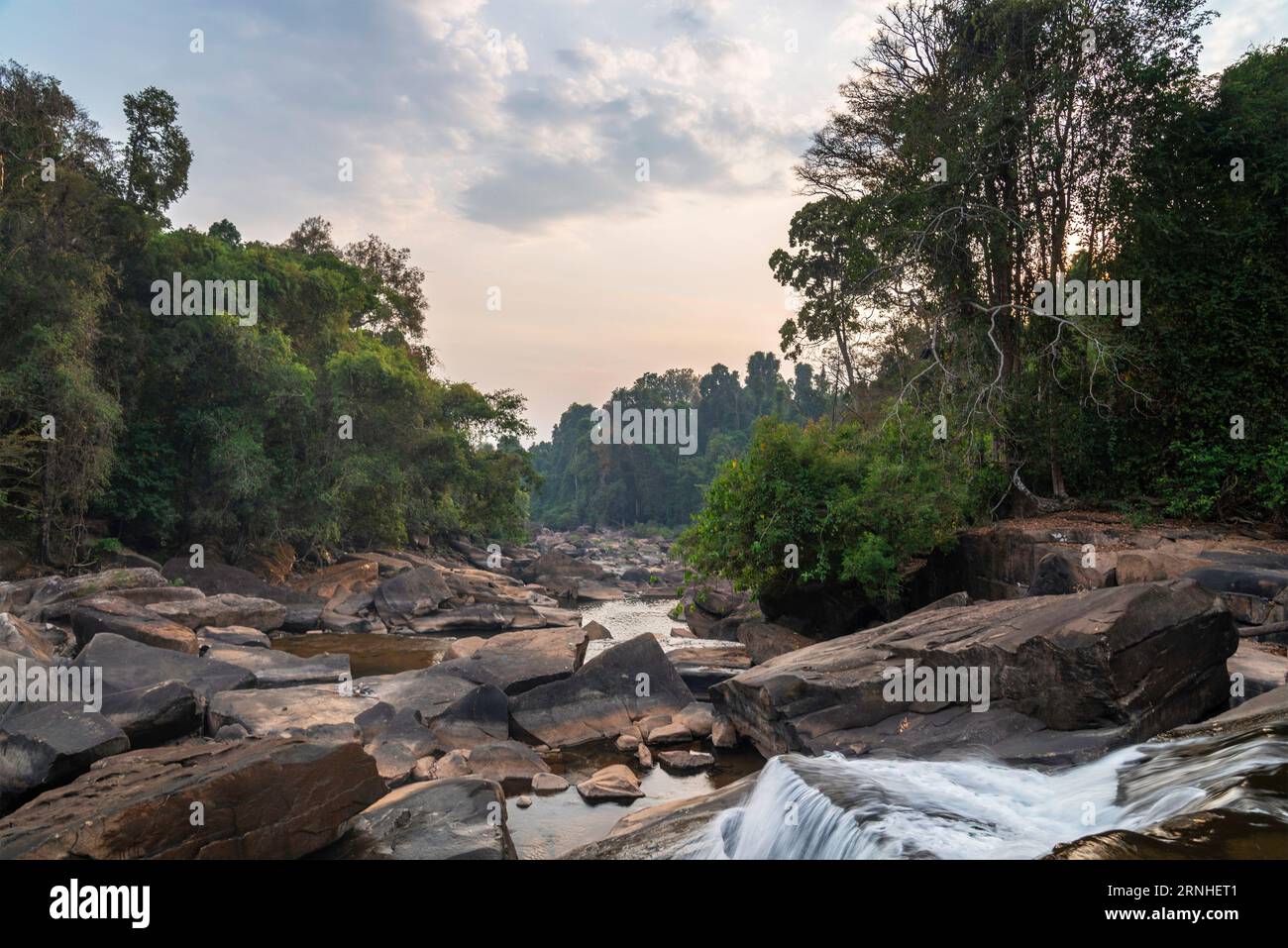 On the Pakse Loop route,long exposure water motion,over wonderful rock ...
