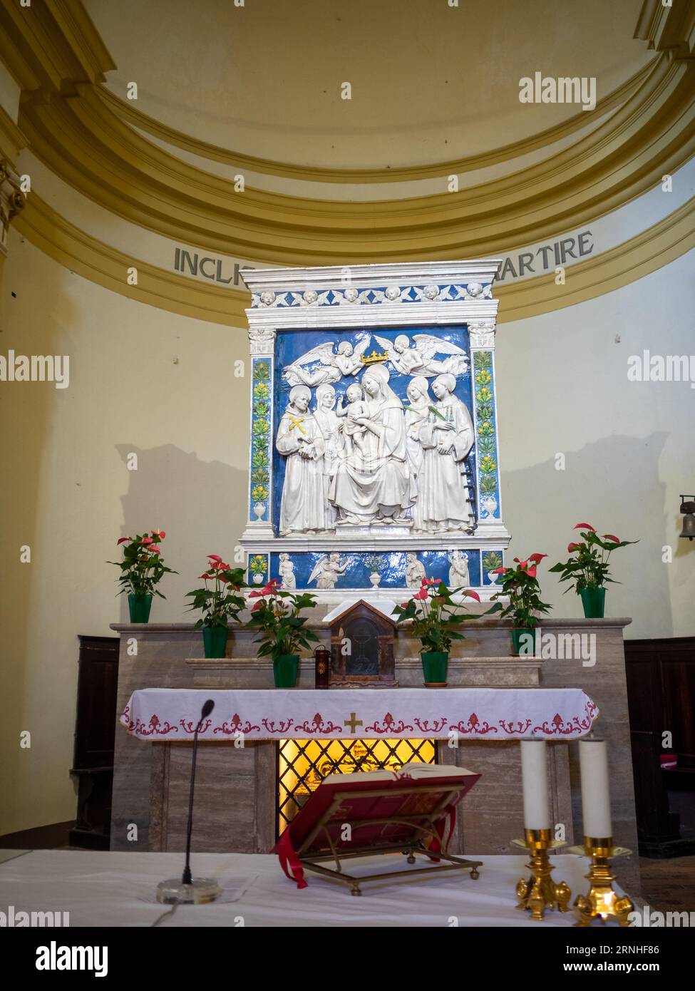 Virgin and Child glazed terracotta alterpiece, St. Peter Church ...