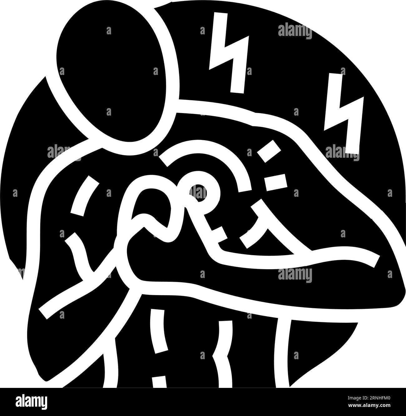 chest pain palpitations disease symptom glyph icon vector illustration ... chest pain palpitations disease symptom glyph icon vector illustration ...