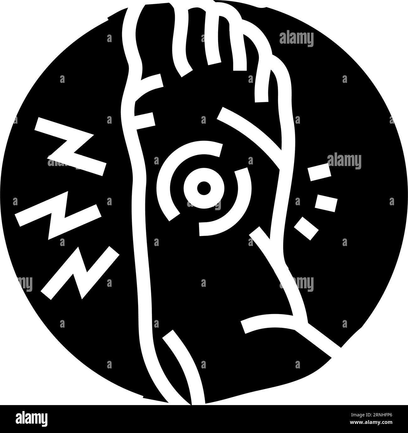 swelling inflammation disease symptom glyph icon vector illustration ...